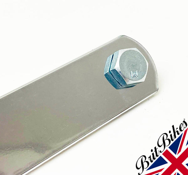 UNIVERSAL CHROME PLATED MOTORBIKE EXHAUST SILENCER MOUNTING BRACKET 6 ...