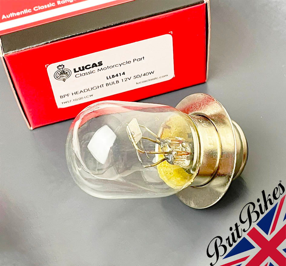 GENUINE LUCAS MOTORCYCLE BULB 12V 50/40W P36D BRITISH PRE FOCUS BPF ...