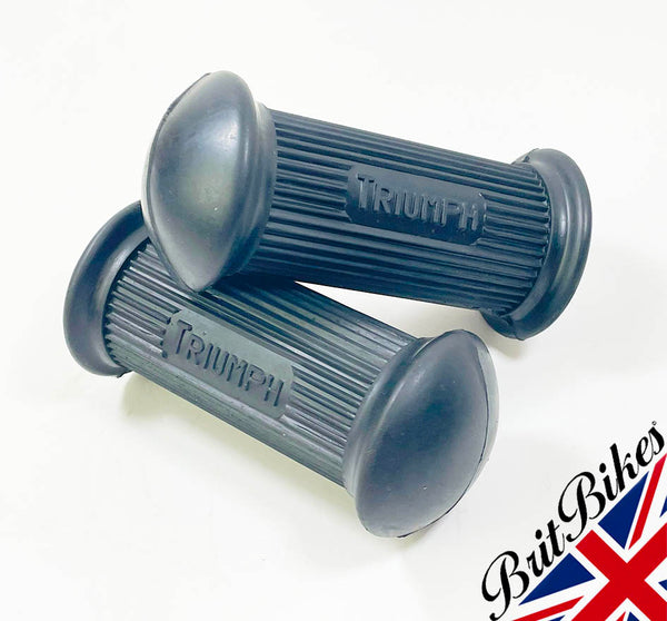FOOTREST KICKSTART GEAR CHANGE STAND RUBBER SET TRIUMPH 3TA 5TA T90 T1 ...