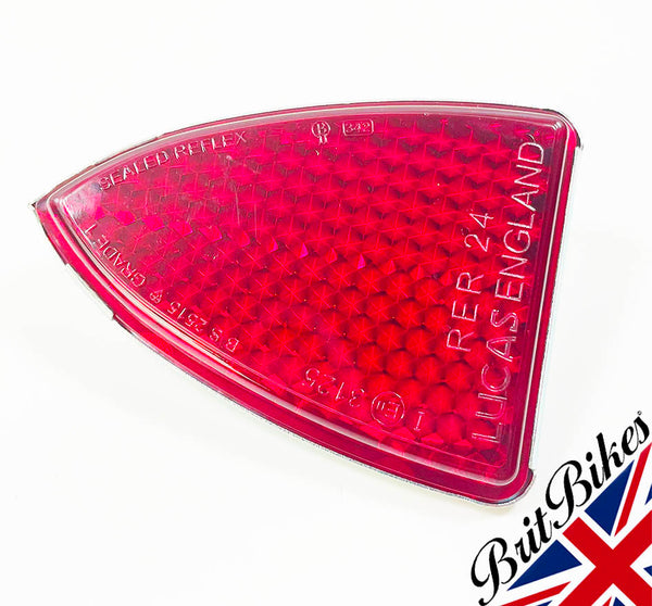 GEN LUCAS RED REAR SIDE REFLECTOR BSA B25 B44 C25 A50 A65 TRIUMPH 19-0 ...