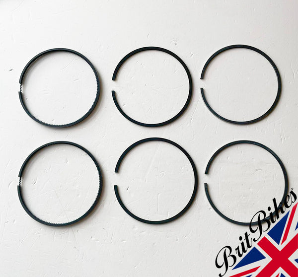PISTON RING SET TRIUMPH T140 BONNEVILLE TR7 750 (72-) 76MM +060 OVERSI ...