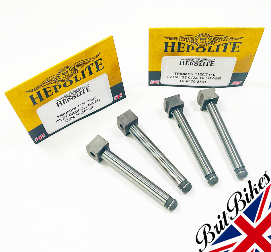 HEPOLITE TRIUMPH T120 T140 BONNEVILLE INLET EXHAUST CAM FOLLOWER 70-88 ...