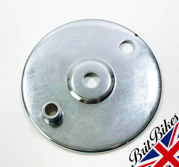 BSA GOLDSTAR REAR BRAKE BACKING PLATE - CHROME - 42-6030 – Brit Bikes ...