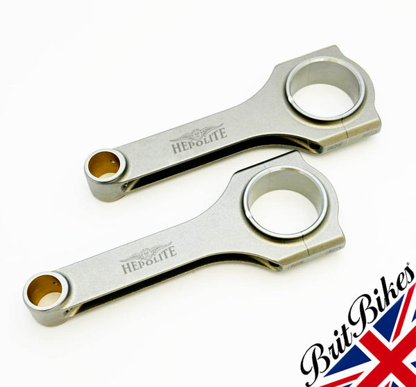 PAIR OF HEPOLITE TRIUMPH 5TA T100 TWIN FORGED STEEL CON RODS 70-9915 ...