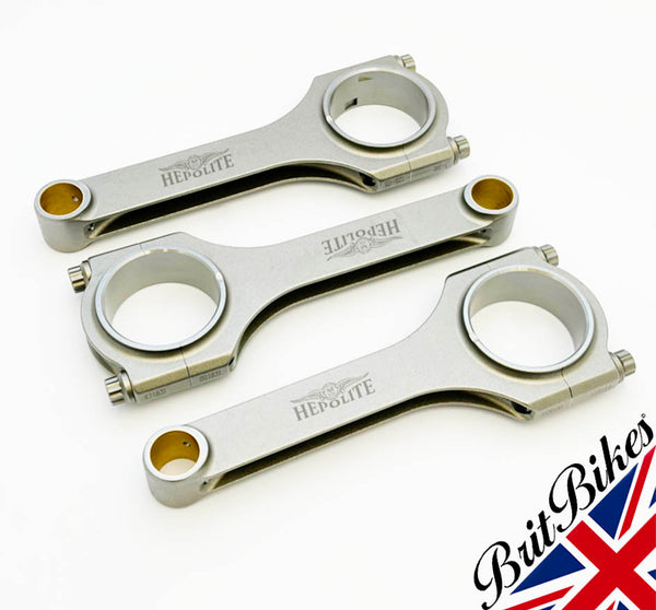 HEPOLITE BSA A75 TRIUMPH T150 T160 FORGED STEEL CON ROD SET 70-9740, 7 ...