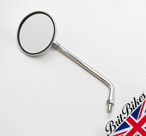 TRIUMPH T140 BONNEVILLE LATE STYLE LEFT OR RIGHT ROUND CHROME MIRROR 8 ...
