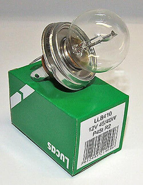 GENUINE LUCAS MOTORCYCLE HEADLIGHT HEADLAMP BULB 12V 45/40W P45T - LLB ...