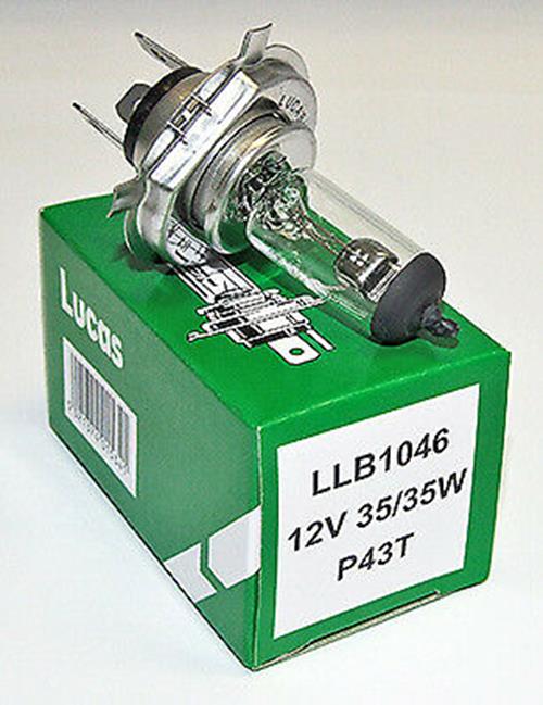Genuine Lucas Motorcycle Bulb 12V 35/35W P43T H4 FITTING - LLB1046 ...