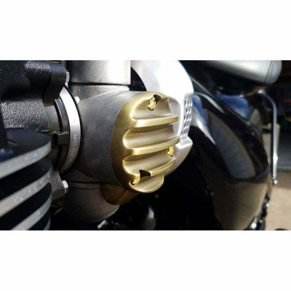 Motone Brass TPS Carb Throttle Body Cover x2 Triumph Bonneville Thruxt ...