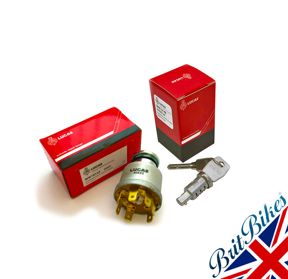 LUCAS IGNITION LIGHT SWITCH & KEYS COMPLETE BSA A65 NORTON TRIUMPH T14 ...