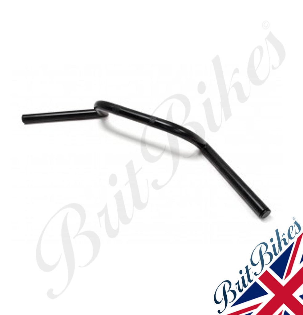 UNIVERSAL BLACK 7/8" CLUBMAN ACE MOTORBIKE HANDLEBARS - CUSTOM CAFE RA ...