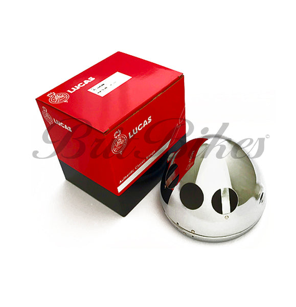 HEADLAMP SHELL - GENUINE 7" LUCAS CHROME SHELL & RIM - TRIUMPH NORTON ...