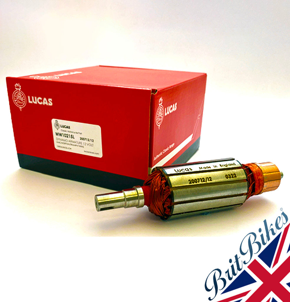 GENUINE LUCAS DYNAMO ARMATURE TRIUMPH AMC NORTON 12V 178MM 200712 ...