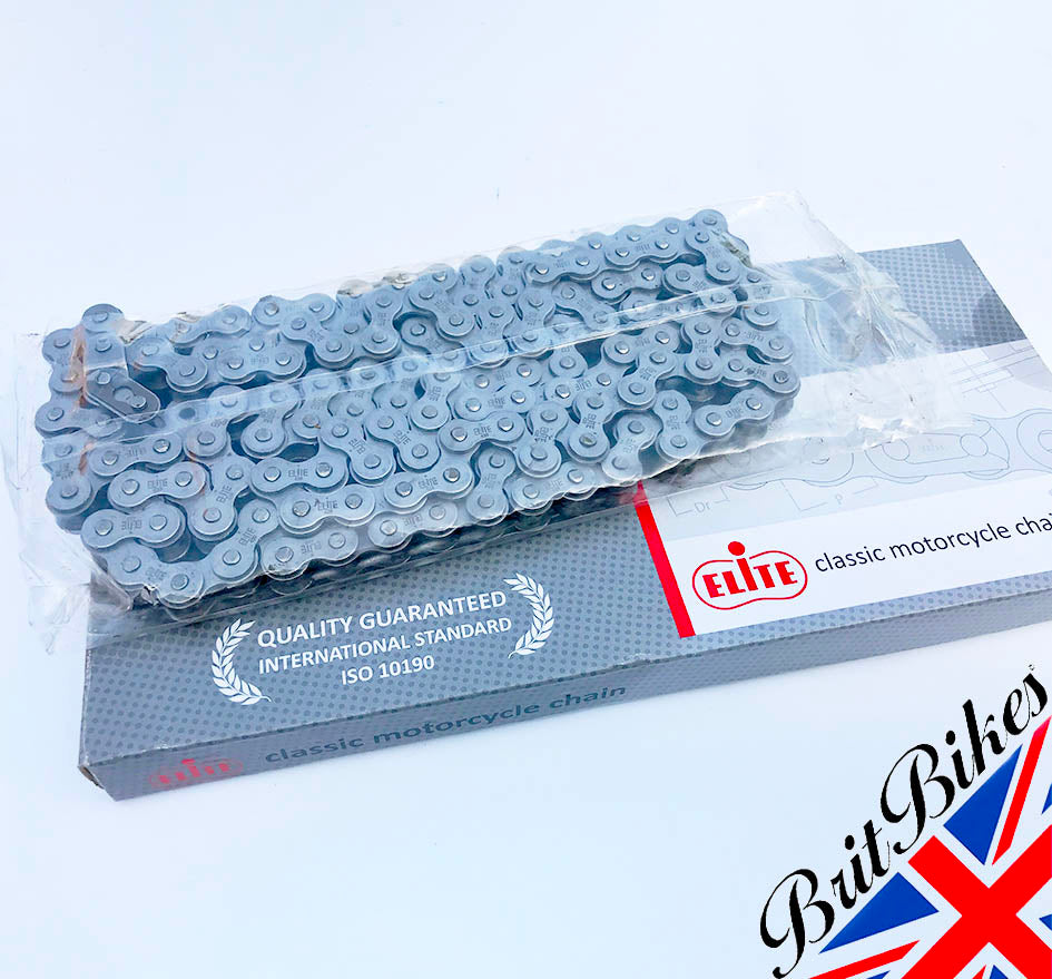 ELITE 420 MOTORCYCLE CHAIN - 120 LINKS 1/2" x 1/4" – Brit Bikes ...