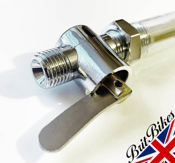 BSA NORTON TRIUMPH AJS MATCHLESS PETROL FUEL TAP CHROME 1/4" BSP 83-28 ...