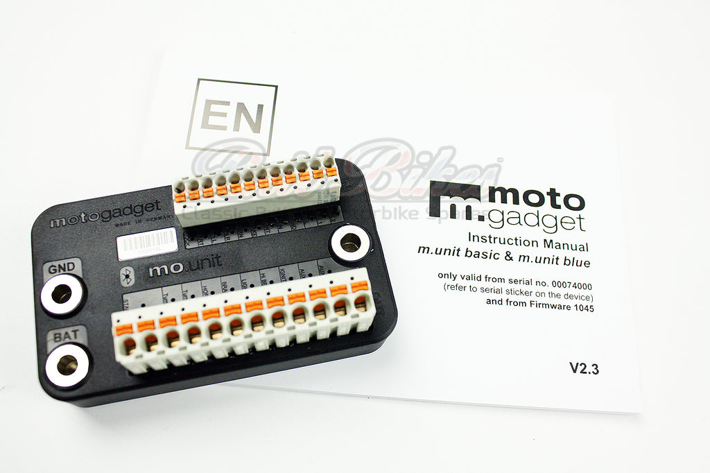 Motogadget m.unit Blue Motorbike Bluetooth Digital Control Custom LATE ...