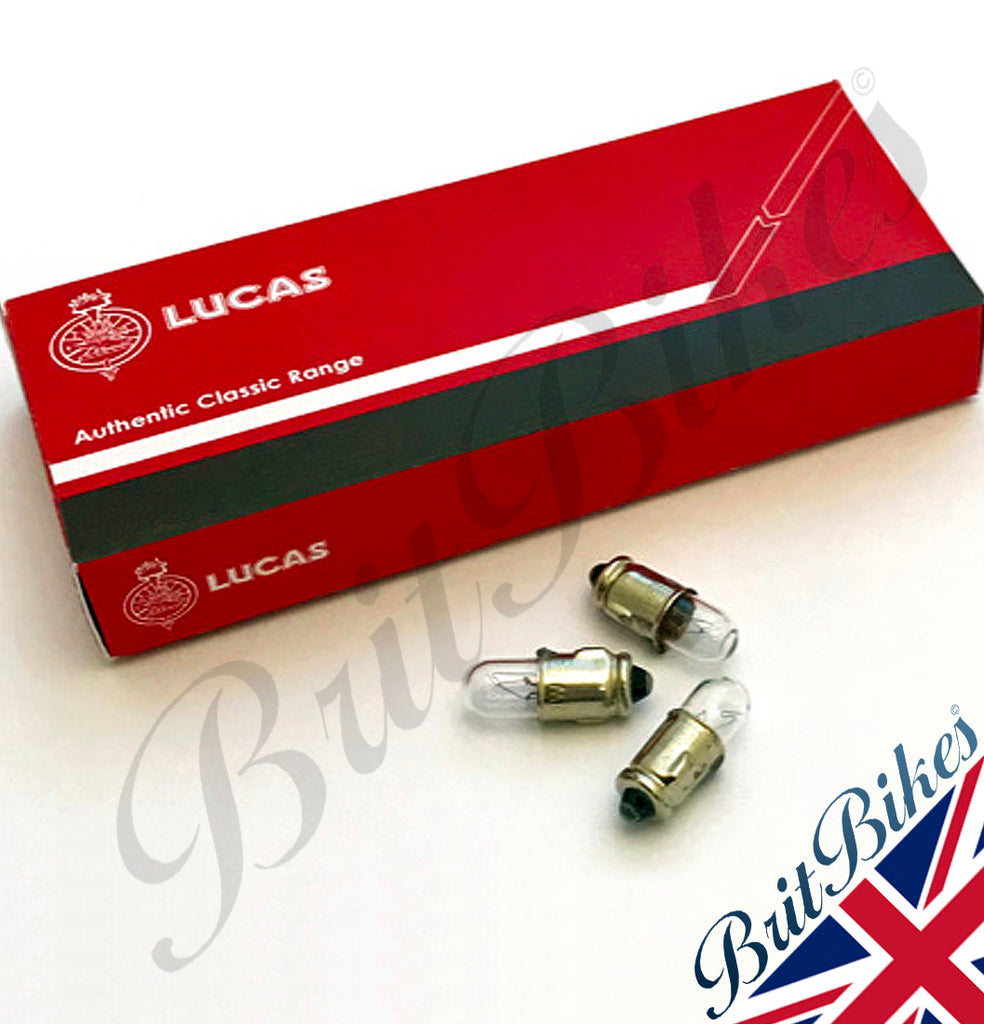 GENUINE LUCAS MOTORCYCLE WARNING LIGHT INSTRUMENT BULB 12V 1.2W BA7S ...