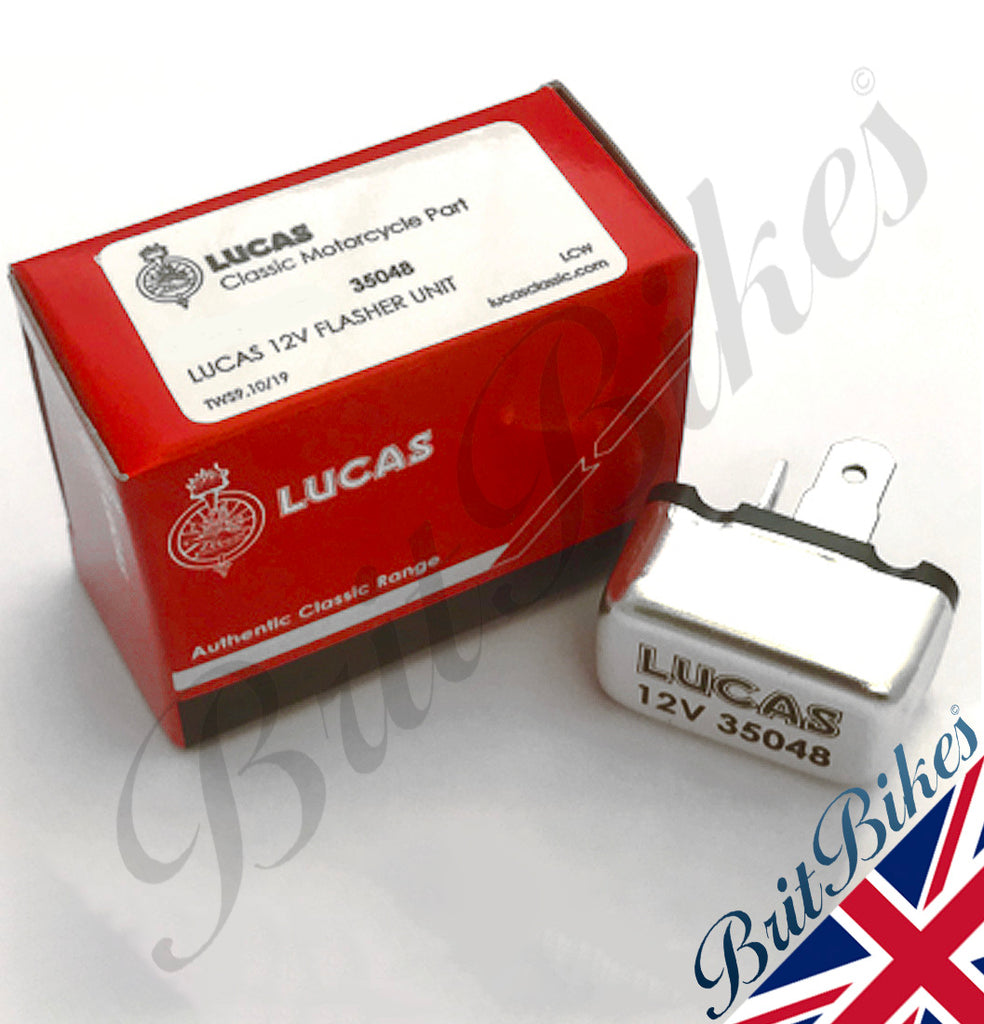 GENUINE LUCAS 12V FLASHER RELAY UNIT 35048 BSA, TRIUMPH & NORTON LU350 ...