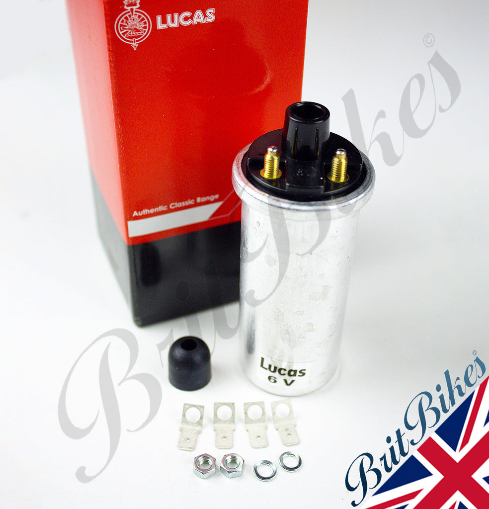 GENUINE LUCAS 6V IGNITION COIL - AS FITTED TO ALL TRIUMPH & BSA ETC LU ...